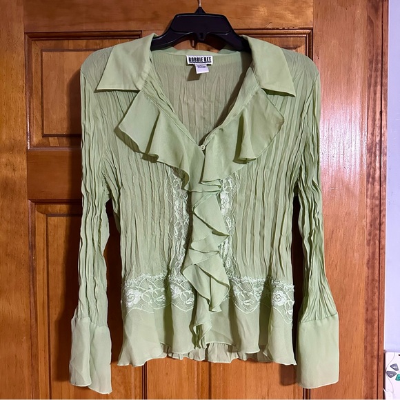 Vintage | Tops | Vintage Sheer Pleated Blouse | Poshmark